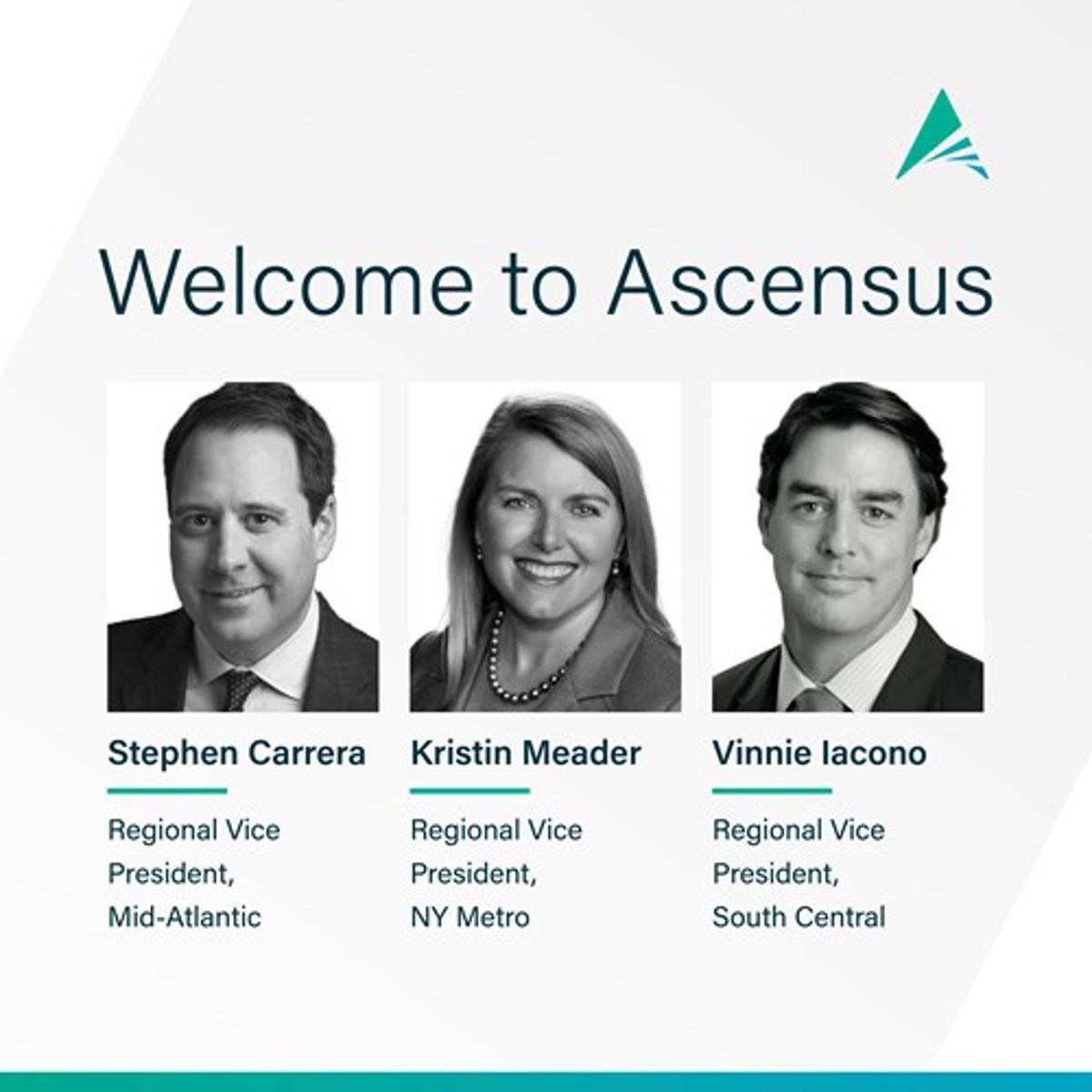 Ascensus Appoints Three New Regional Vice Presidents to Sales Team